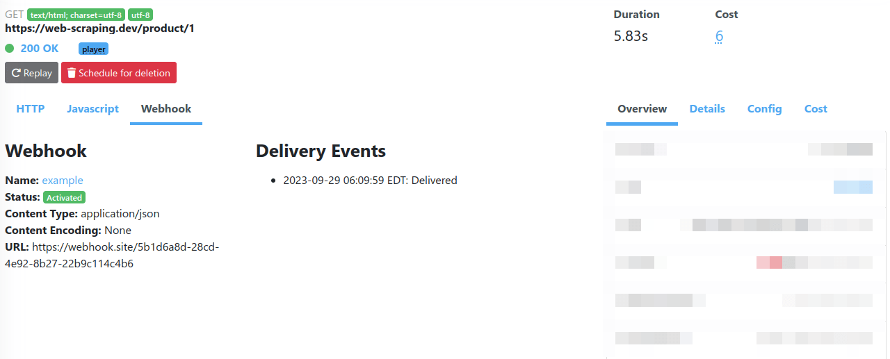 Scrapfly Web Scraping API | Webhook